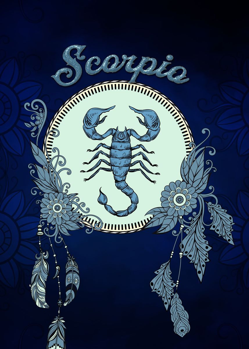 'Zodiac design scorpio' Poster, picture, metal print, paint by Heike ...