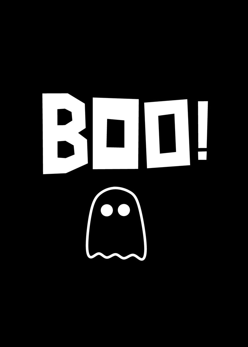 'Boo Ghost Halloween ' Poster, picture, metal print, paint by ...
