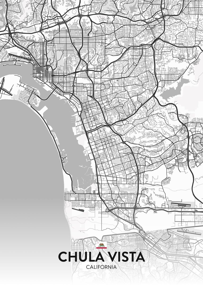 'Chula Vista CA' Poster, picture, metal print, paint by IMR Designs ...