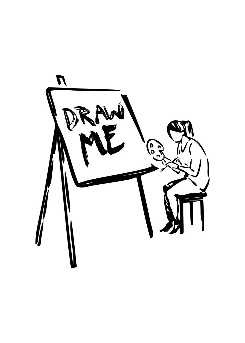 'Draw Me' Poster, picture, metal print, paint by Francois Ringuette ...