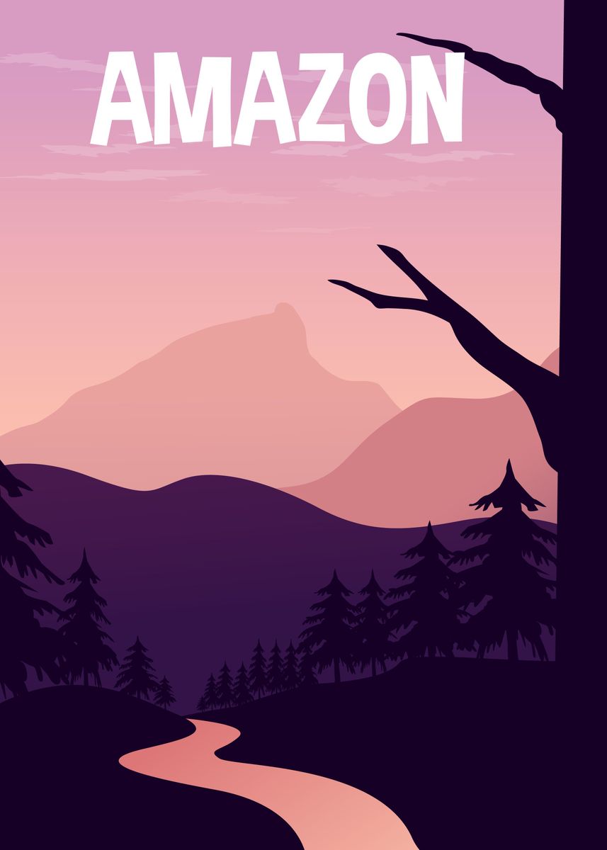 'Amazon' Poster, picture, metal print, paint by haibro | Displate