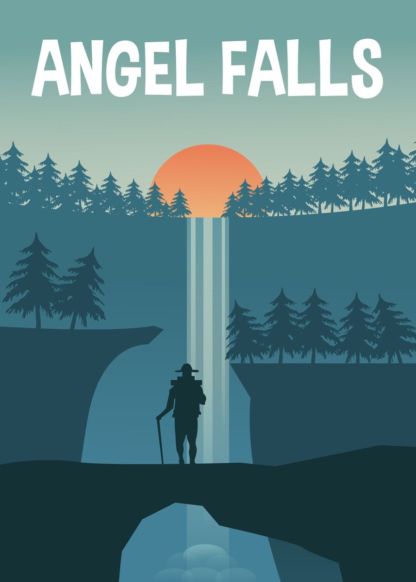 'Angel Falls' Poster by haibro | Displate