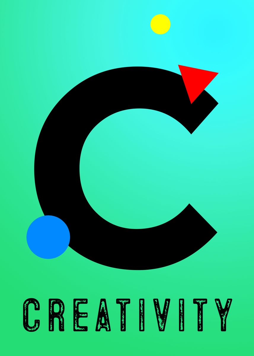 'Creativity Minimal Typo' Poster by RAWWR | Displate