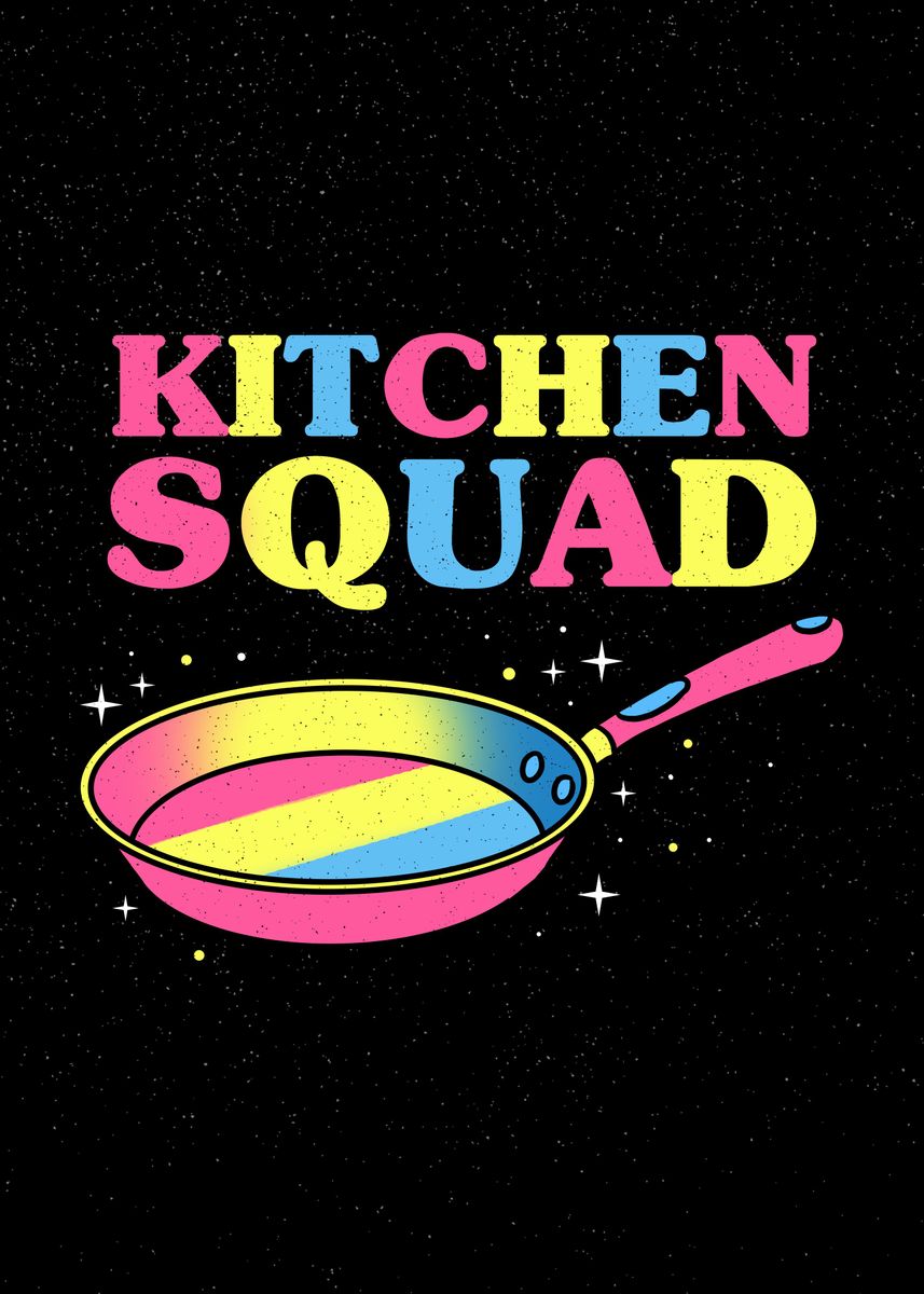 'Kitchen Squad Pan Pride' Poster by queerappear | Displate
