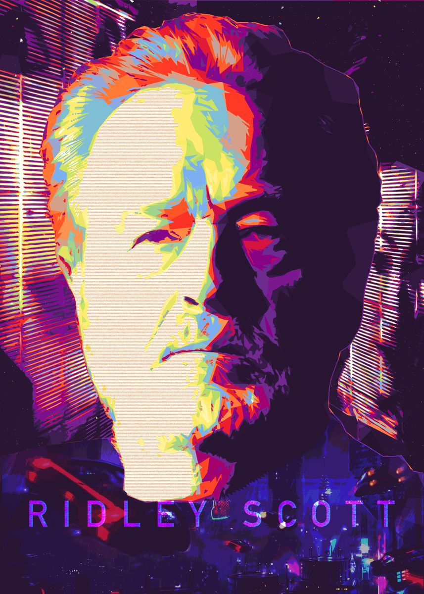 'Ridley Scott' Poster, picture, metal print, paint by Madhusudan | Displate