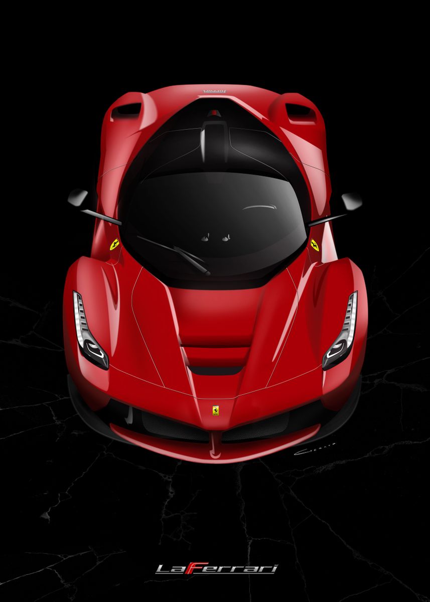 'Ferrari Laferrari' Poster, picture, metal print, paint by Kenan Geraud ...