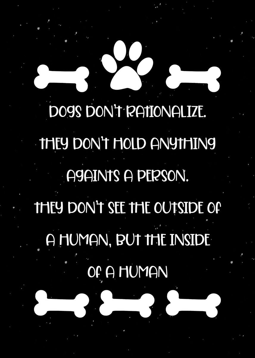 'Dog Quote Wall Art' Poster by Decoratier Qwerdenker | Displate