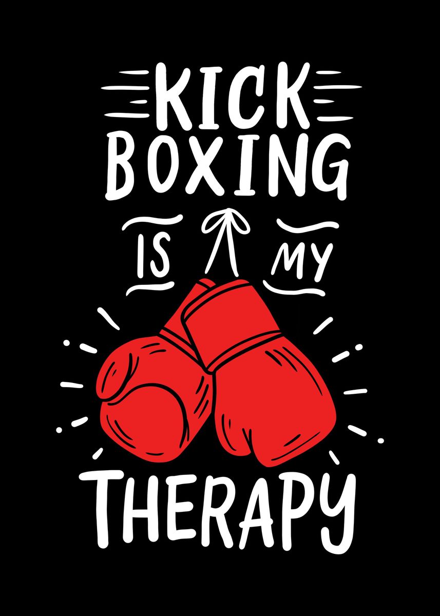 'Kickboxing Kickboxer' Poster, picture, metal print, paint by Mealla ...