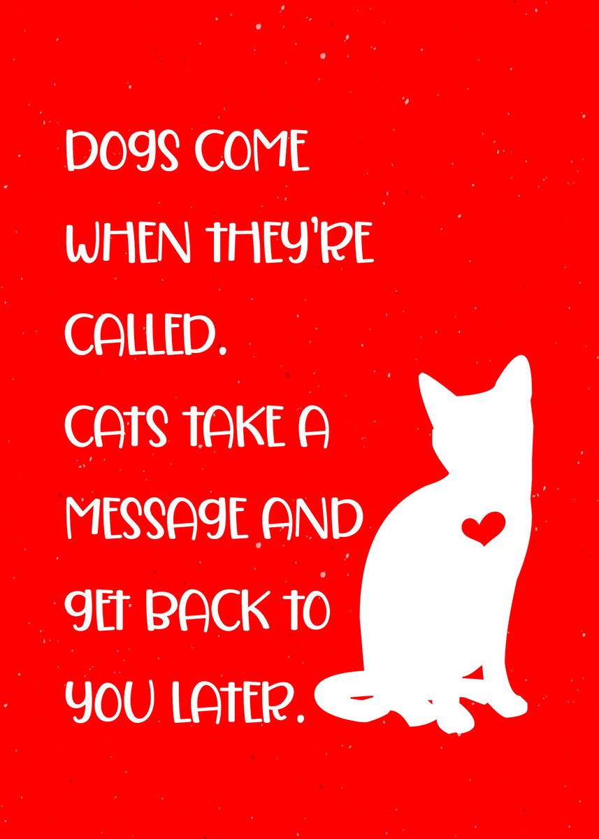 'Cat Quote Wall Art ' Poster by Decoratier Qwerdenker | Displate