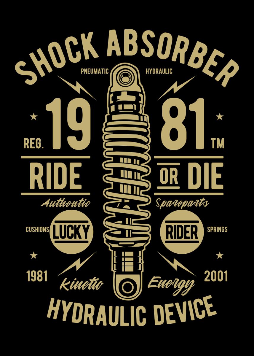 'Shock Absorber' Poster, picture, metal print, paint by ...