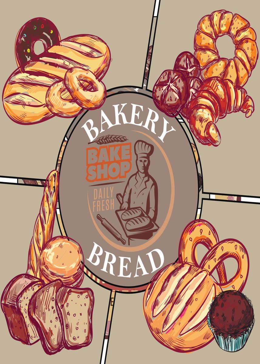 'Baker' Poster by Love Repeat | Displate