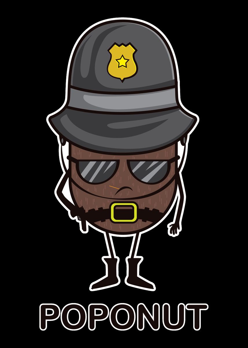 'PopoNut Policeman Gift' Poster, picture, metal print, paint by ...