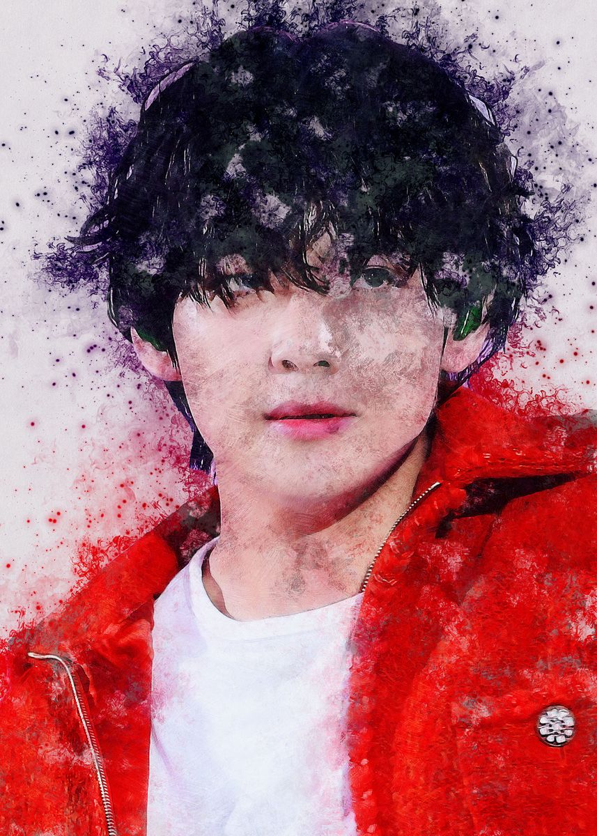 'BTS V' Poster, picture, metal print, paint by YELLOW Team | Displate