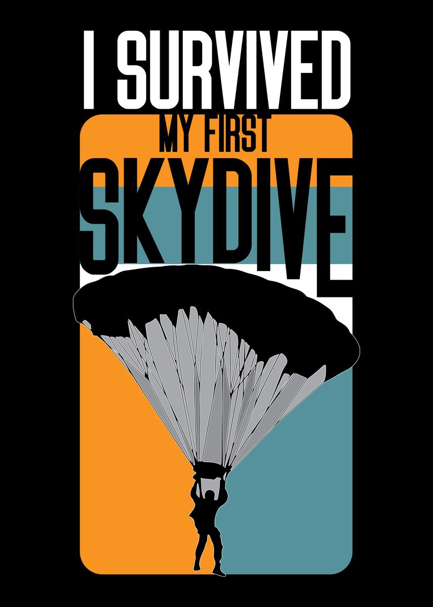 'skydiving skydive skydiver' Poster, picture, metal print, paint by ...
