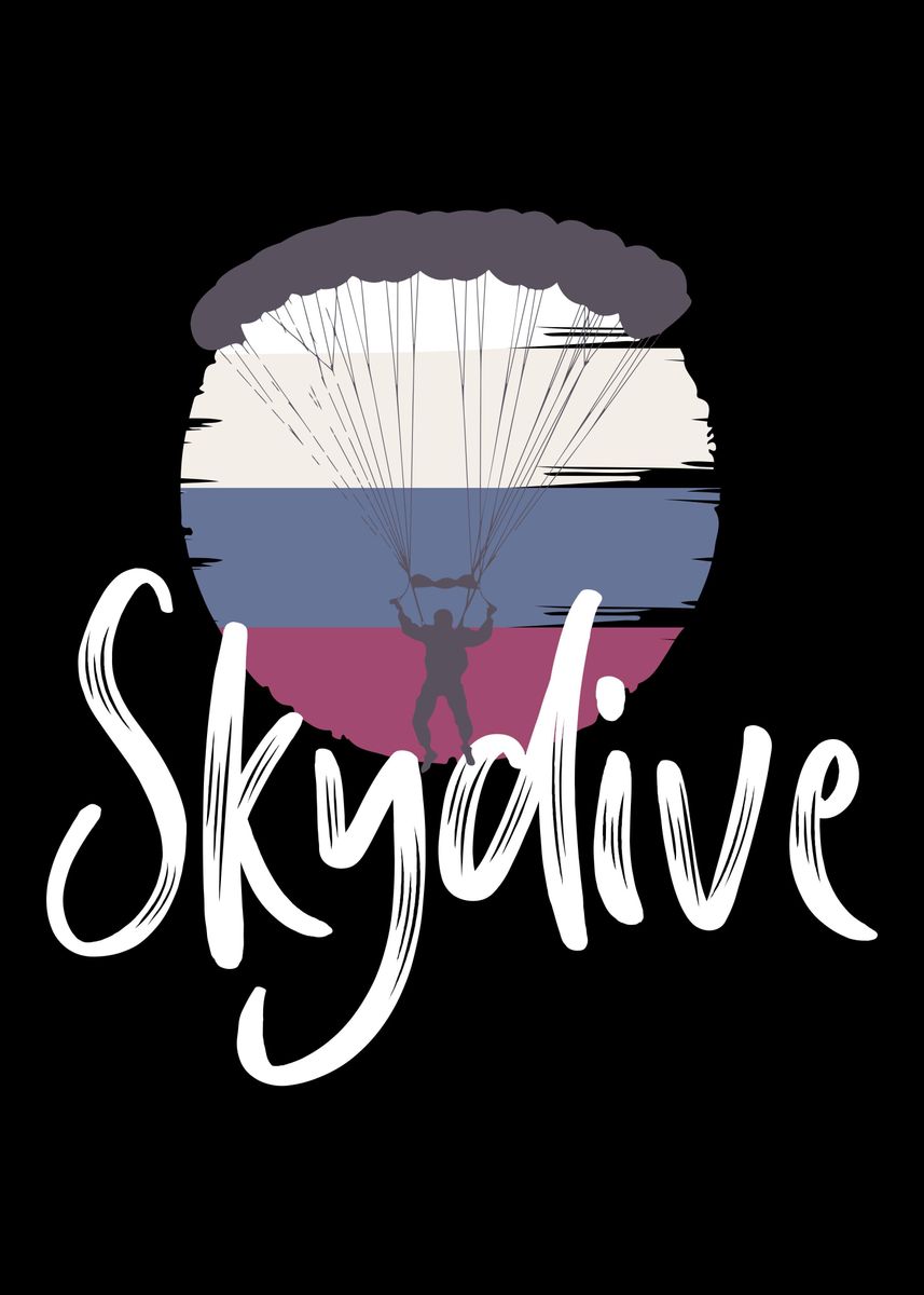 'skydiving skydive skydiver' Poster, picture, metal print, paint by ...
