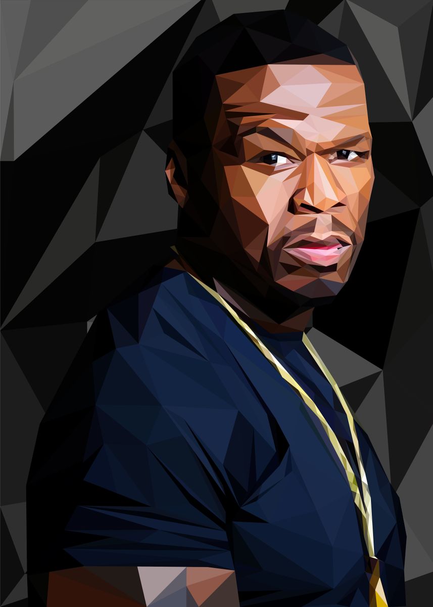 '50 cent' Poster, picture, metal print, paint by Lowpoly Posters | Displate