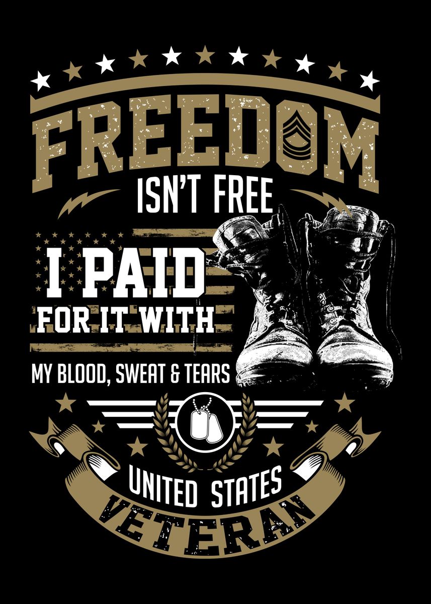 'Veteran' Poster by Vets Mangs | Displate