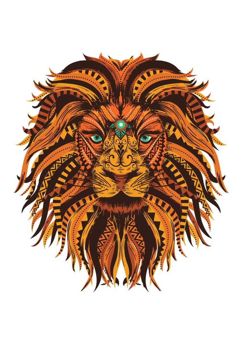 'Lion Art Animals Wildlife' Poster, picture, metal print, paint by Phil ...