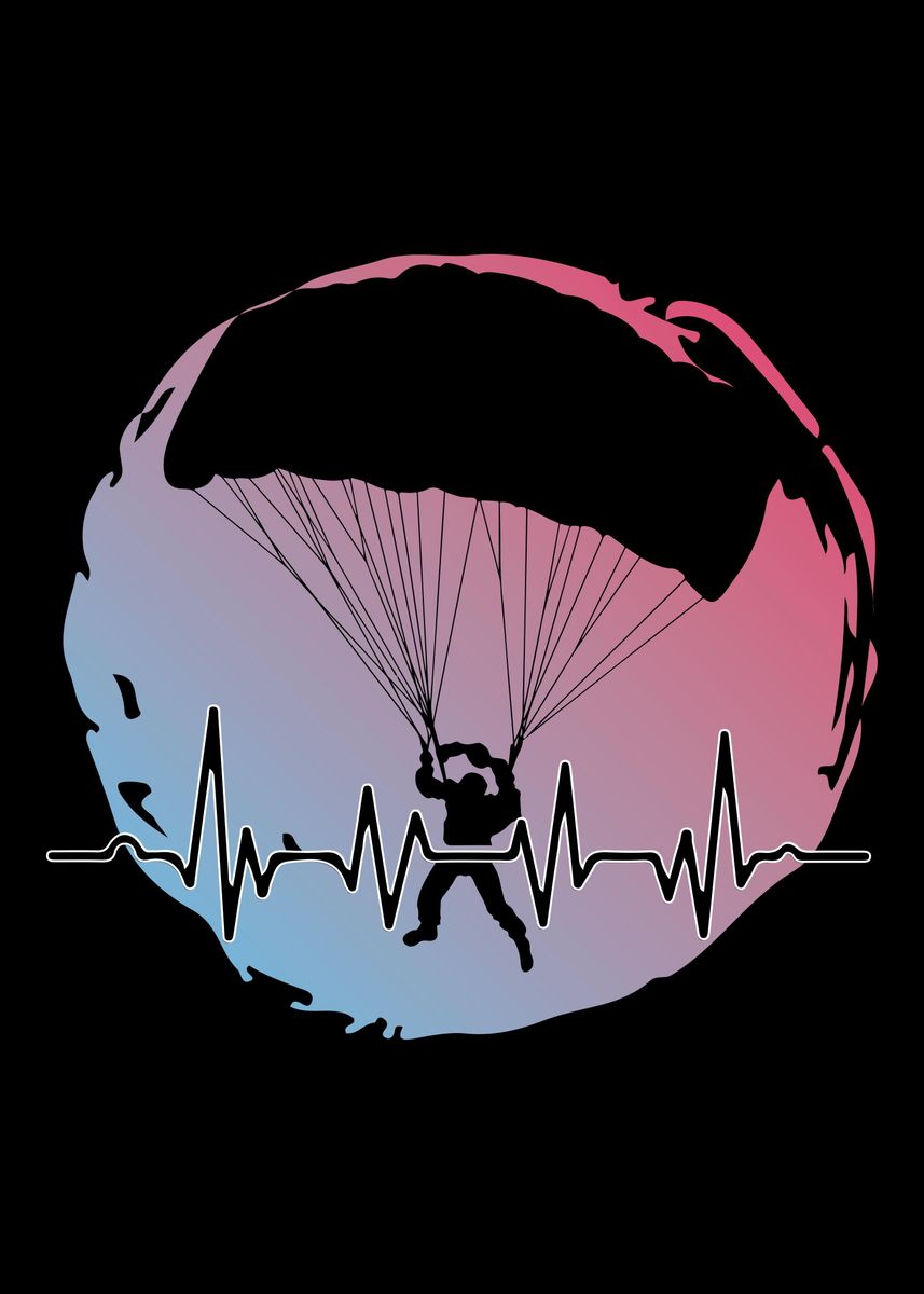 'skydiving skydive skydiver' Poster, picture, metal print, paint by ...