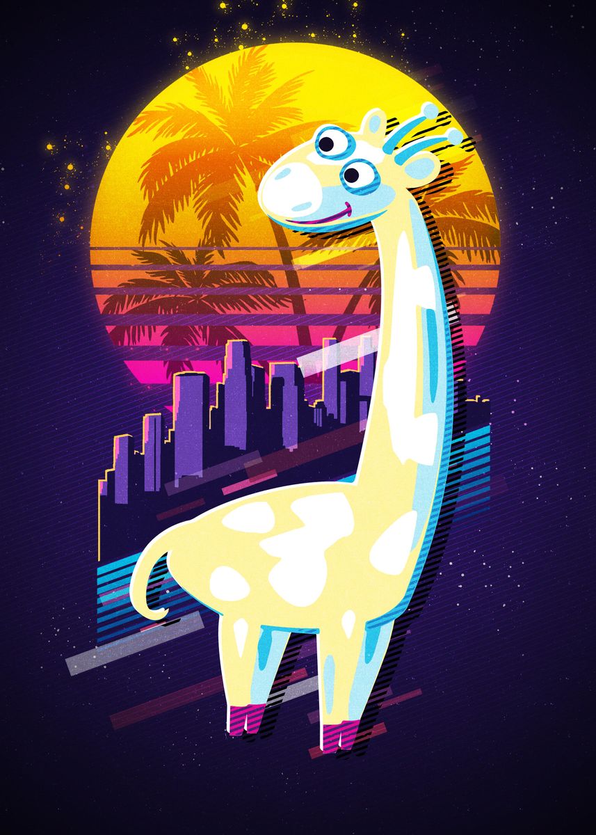 'Giraffe animal ' Poster by Japanc Apula | Displate