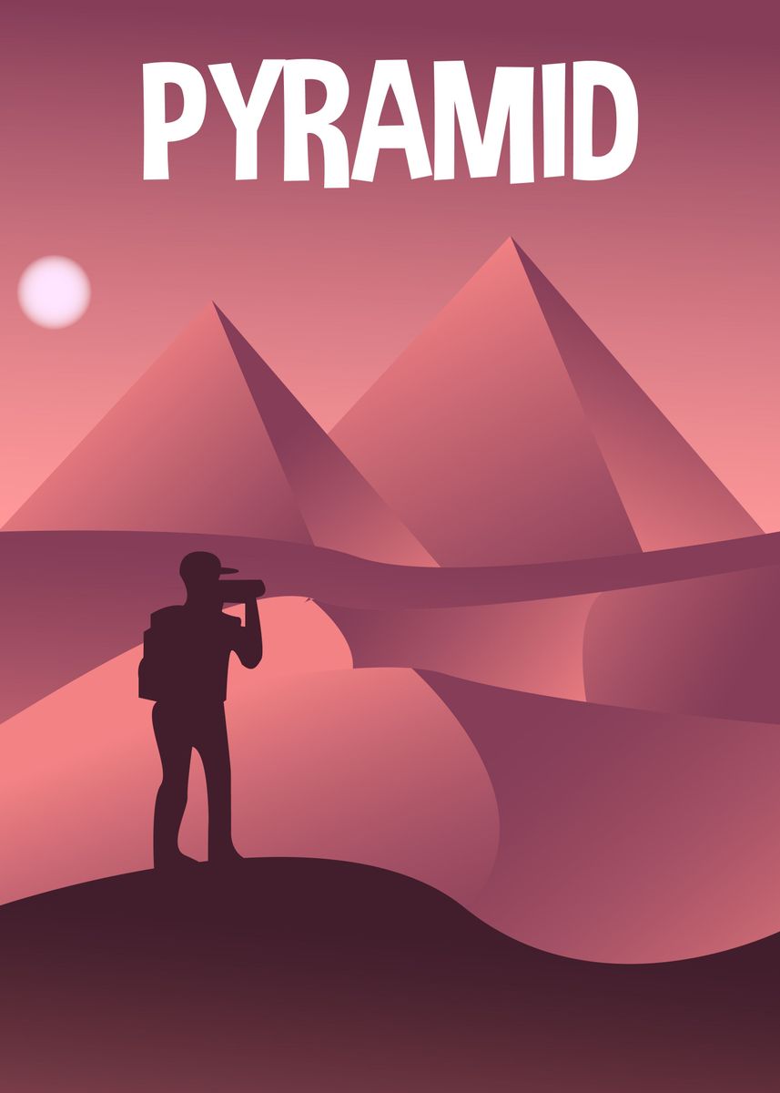 'Pyramid' Poster, picture, metal print, paint by haibro | Displate