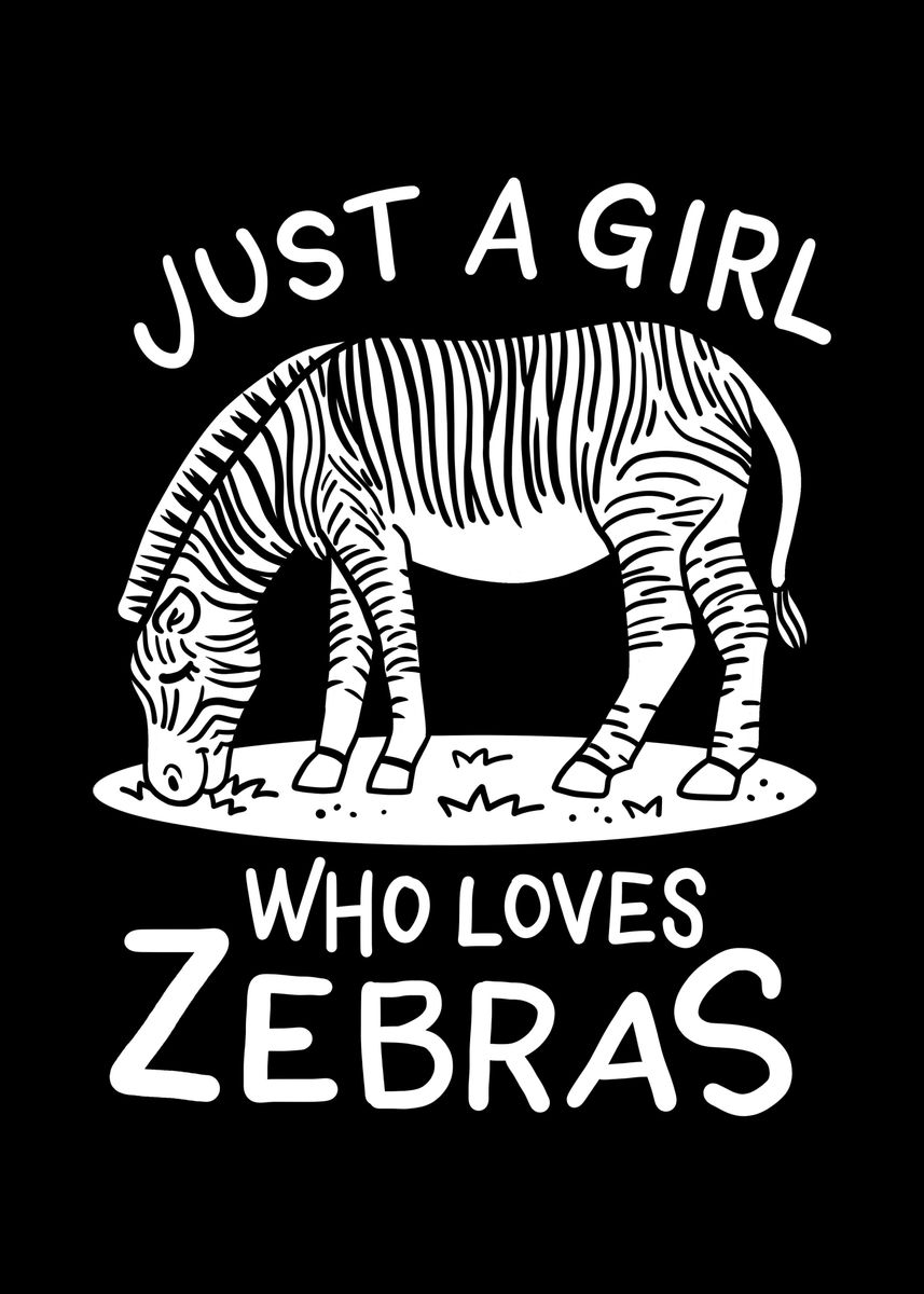 'Zebras Zebra Lover' Poster, picture, metal print, paint by Mealla ...
