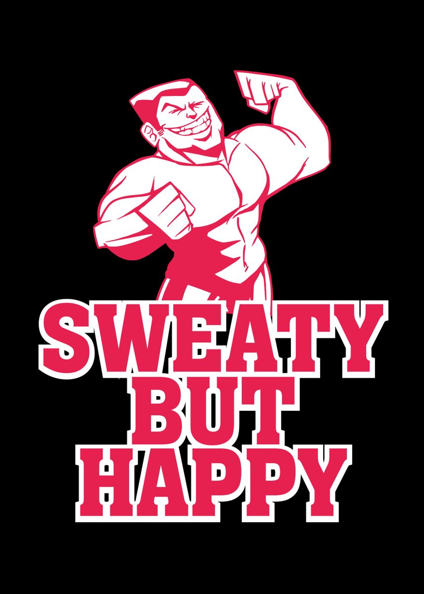 'Bodybuilder Saying' Poster, picture, metal print, paint by schmugo ...