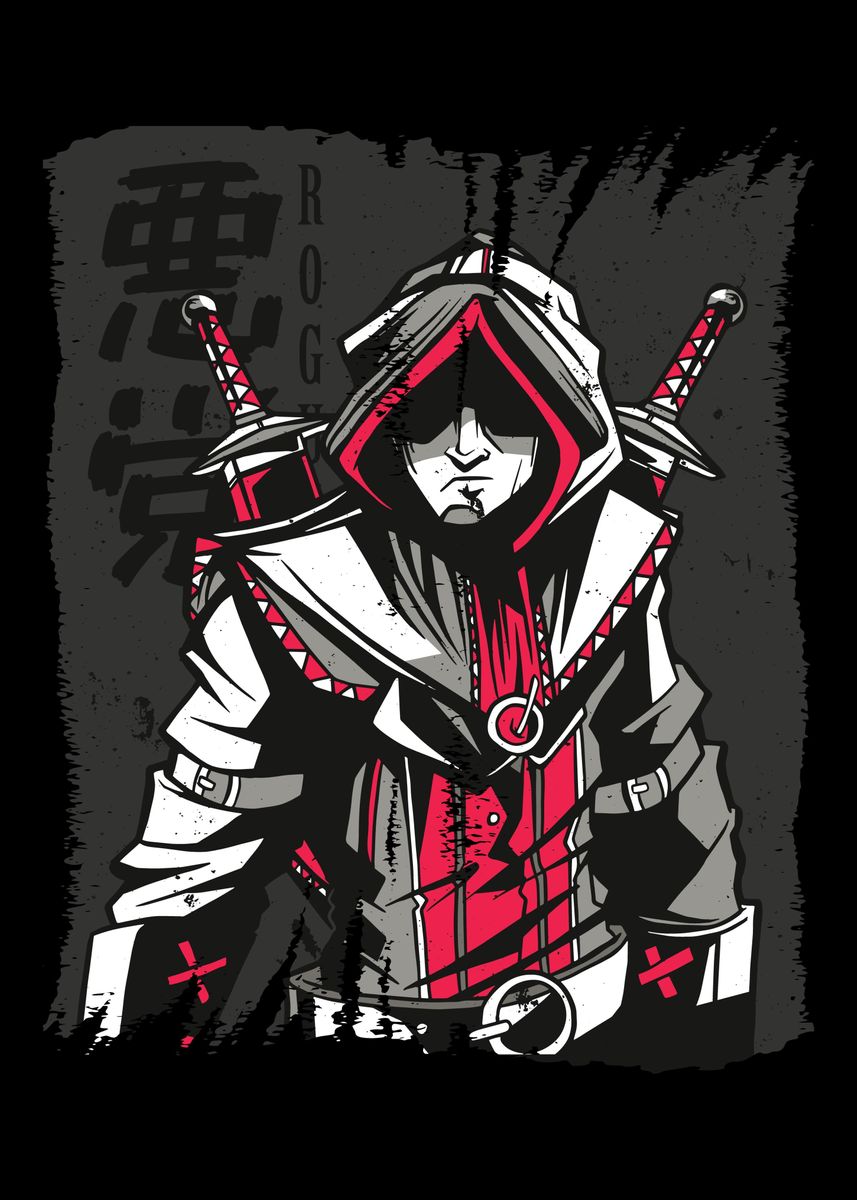 'Ninja Ninjutsu Strong Brav' Poster, picture, metal print, paint by ...