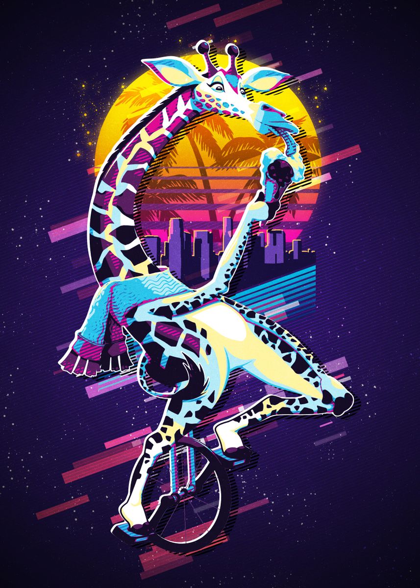 'Giraffe animal ' Poster, picture, metal print, paint by Japanc Apula ...