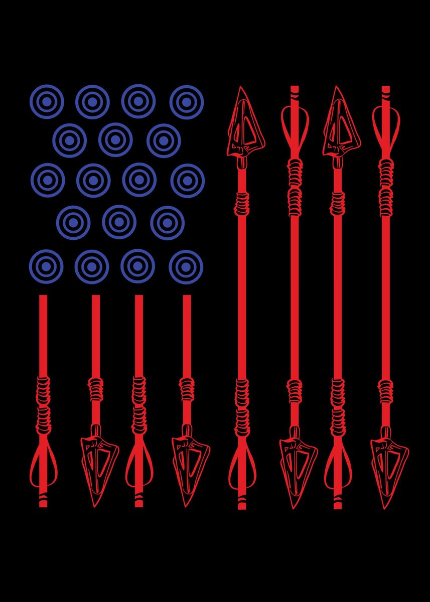 'Archery USA Flag Design' Poster by PlateMadeStuff | Displate