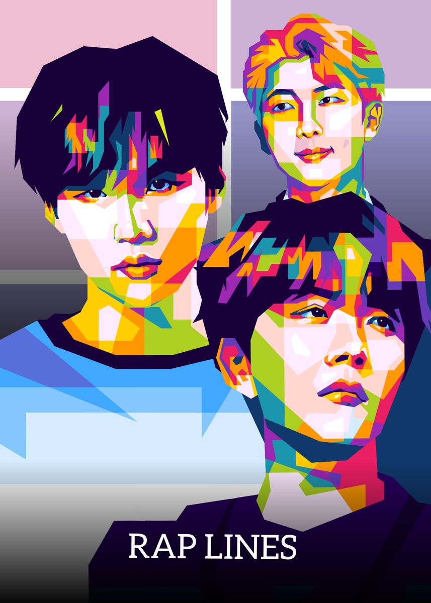 'BTS Rap lines' Poster by Marzuqoh Ammar | Displate