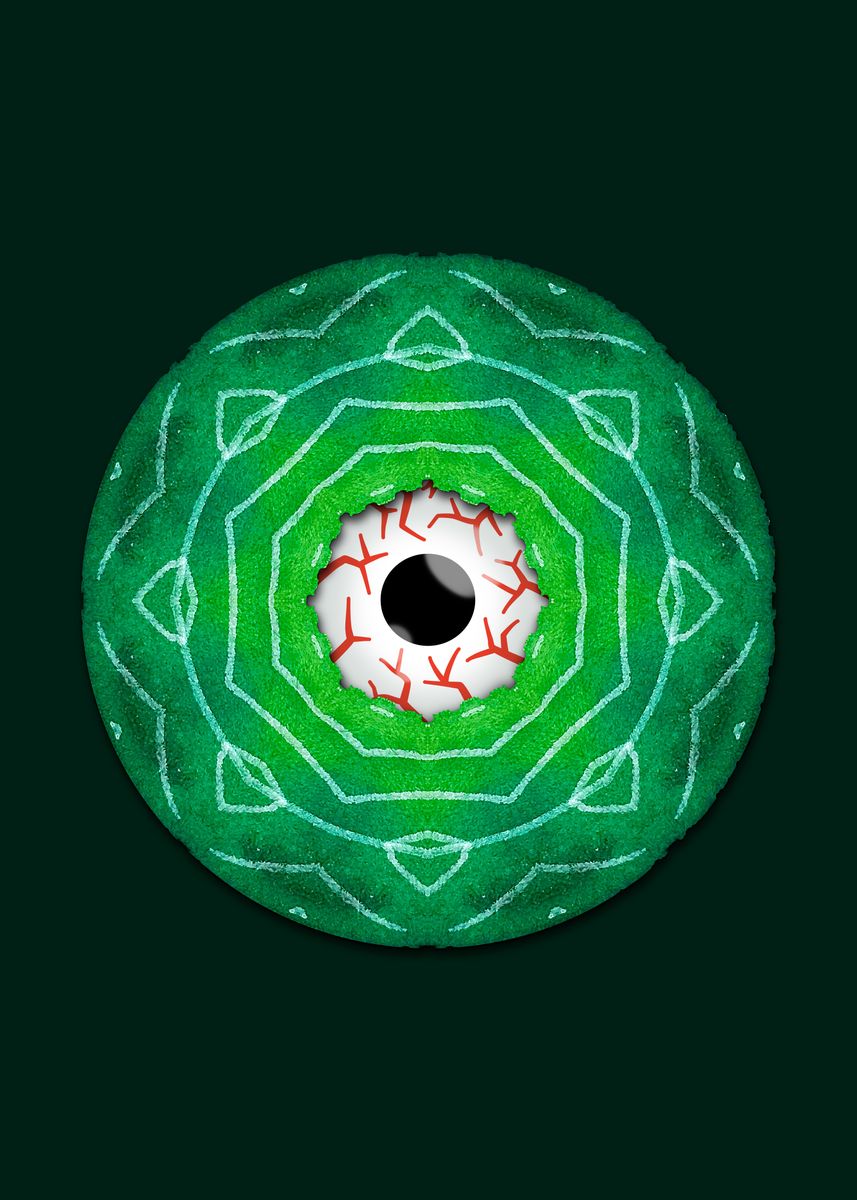 'Creepy Eye Staring' Poster, picture, metal print, paint by Boriana ...