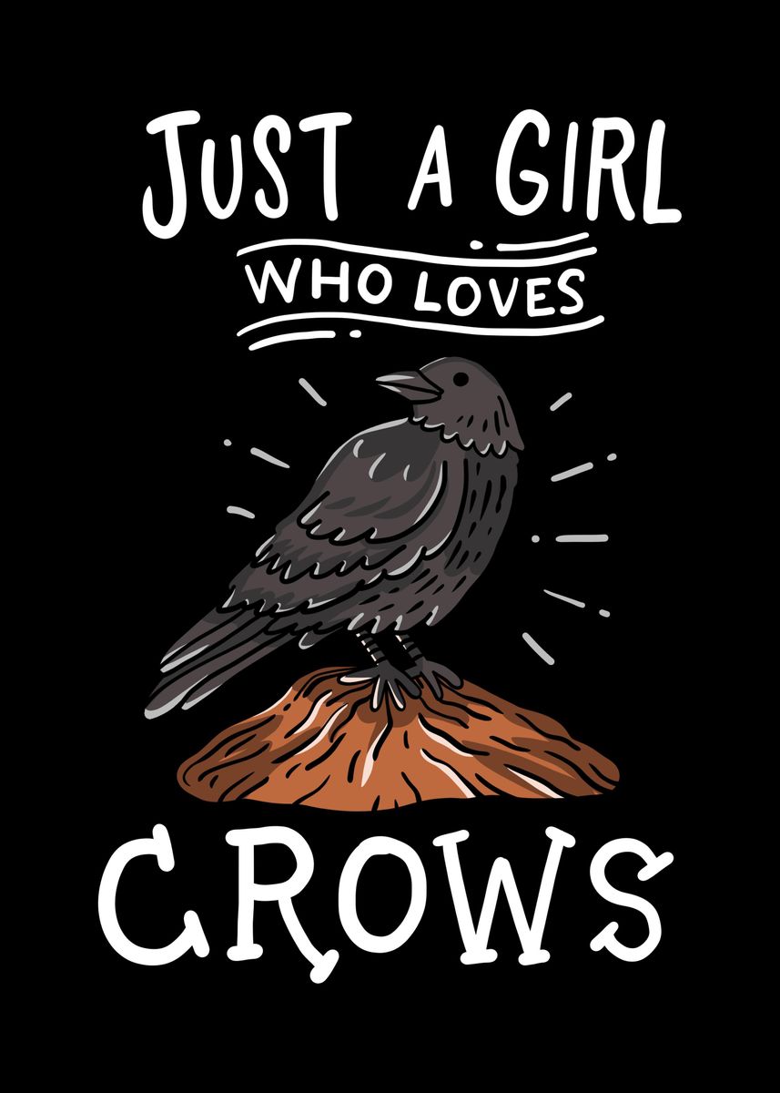 'Crows Bird Lover' Poster, picture, metal print, paint by Mealla | Displate