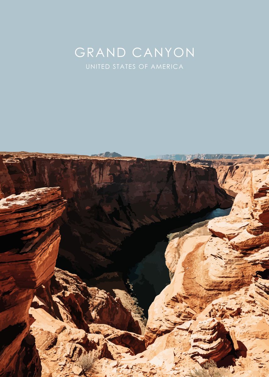 'Grand Canyon Artwork' Poster by Alo | Displate