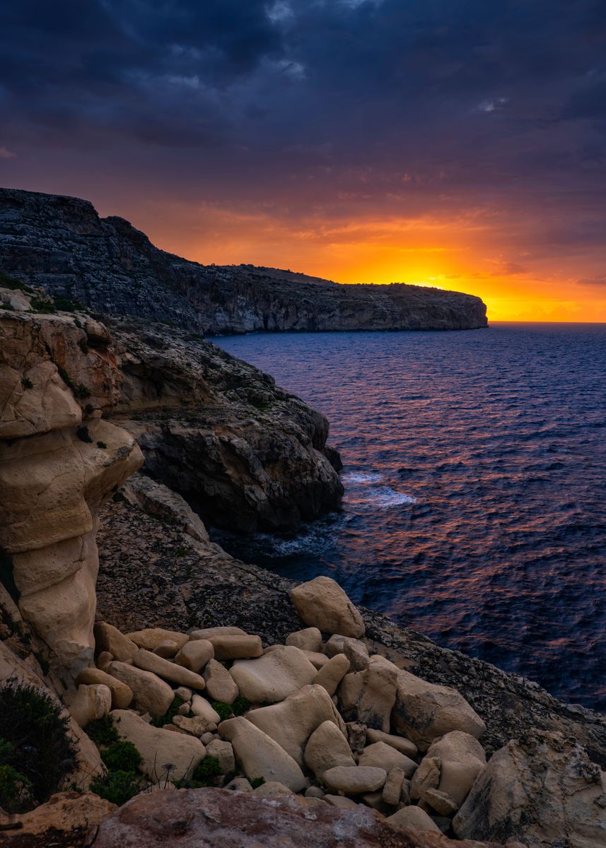 'Sea Sunrise in Malta' Poster by Socratubik | Displate