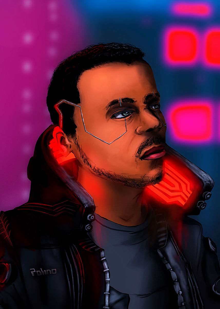 'Cyberpunk Guy' Poster by Palinoart | Displate
