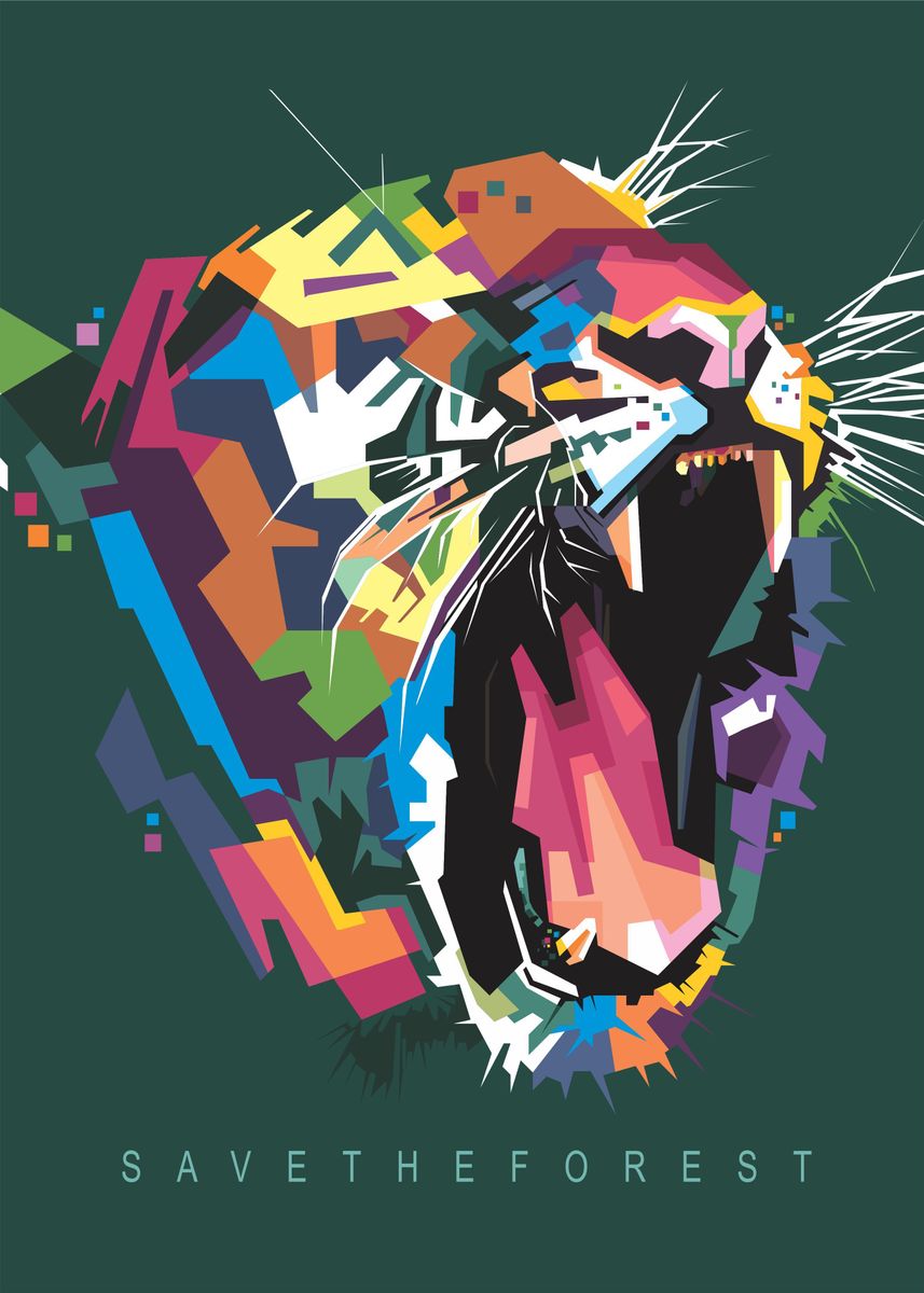 'Tiger message' Poster, picture, metal print, paint by Ant Sepulchre ...