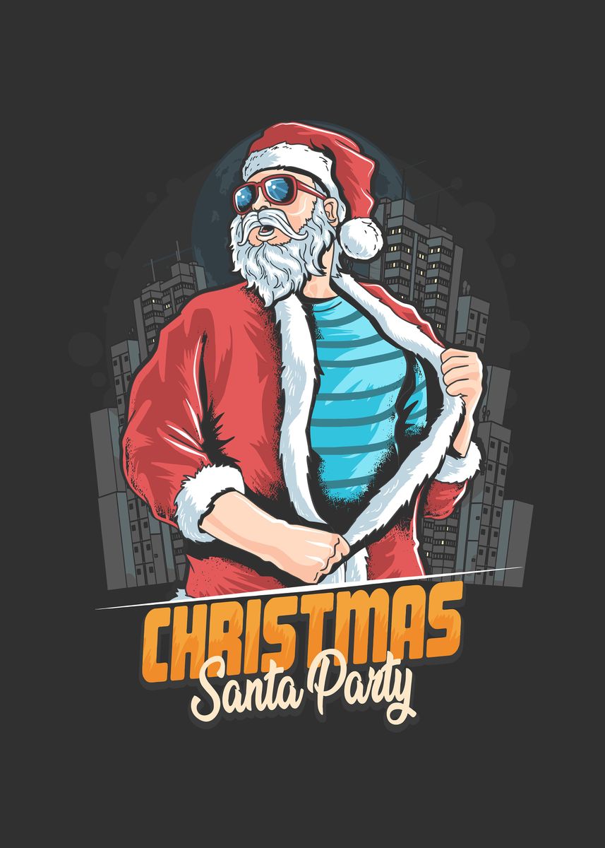 'Santa' Poster by Game On | Displate