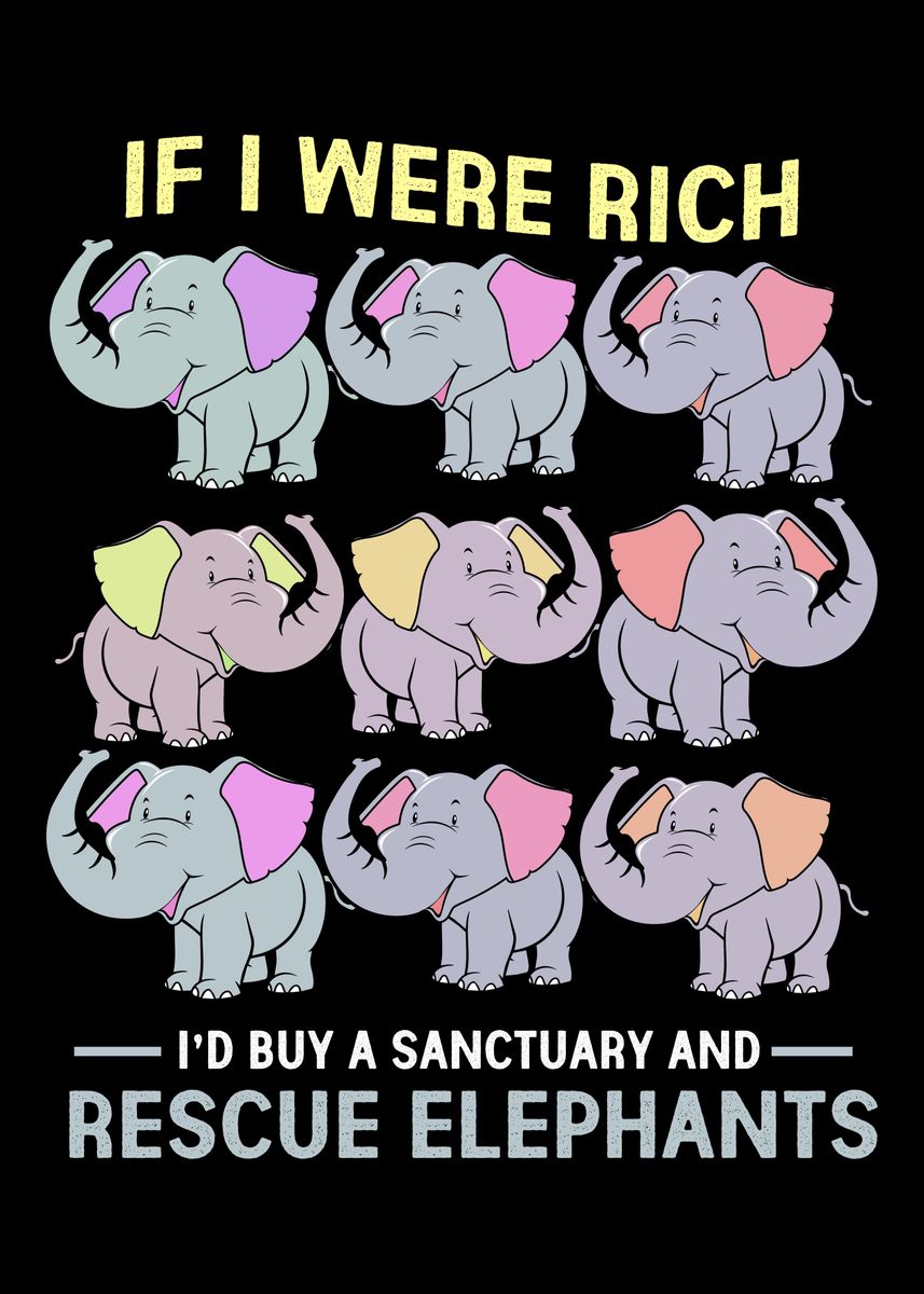'Elephant Safety Rescue' Poster by FunnyGifts | Displate
