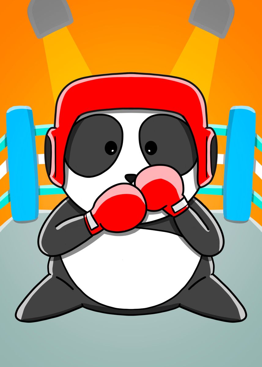 'Cute Panda boxer' Poster by Hawaiian29 | Displate