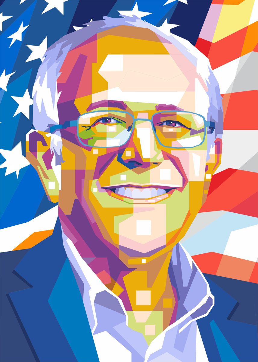 'Bernie Sanders' Poster, picture, metal print, paint by Wpap Artist ...