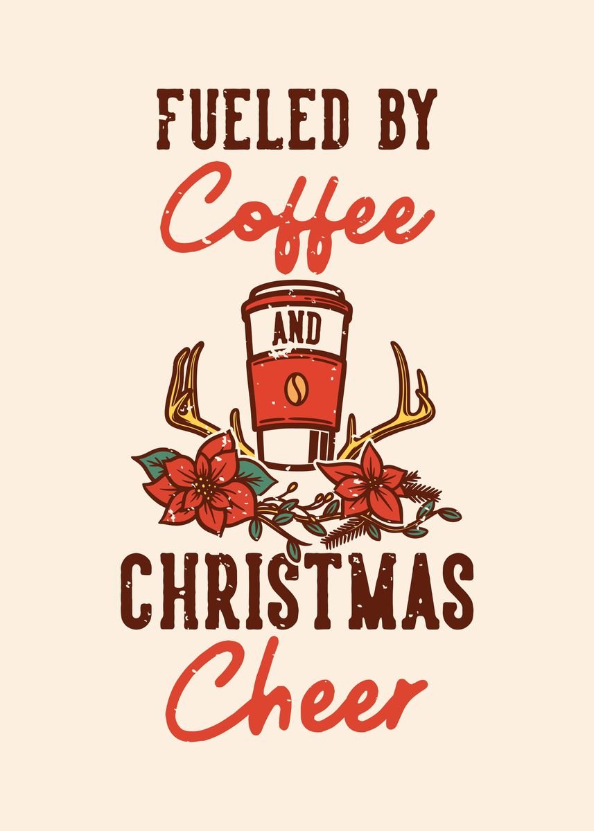 'Christmas quote' Poster, picture, metal print, paint by Space Familar ...