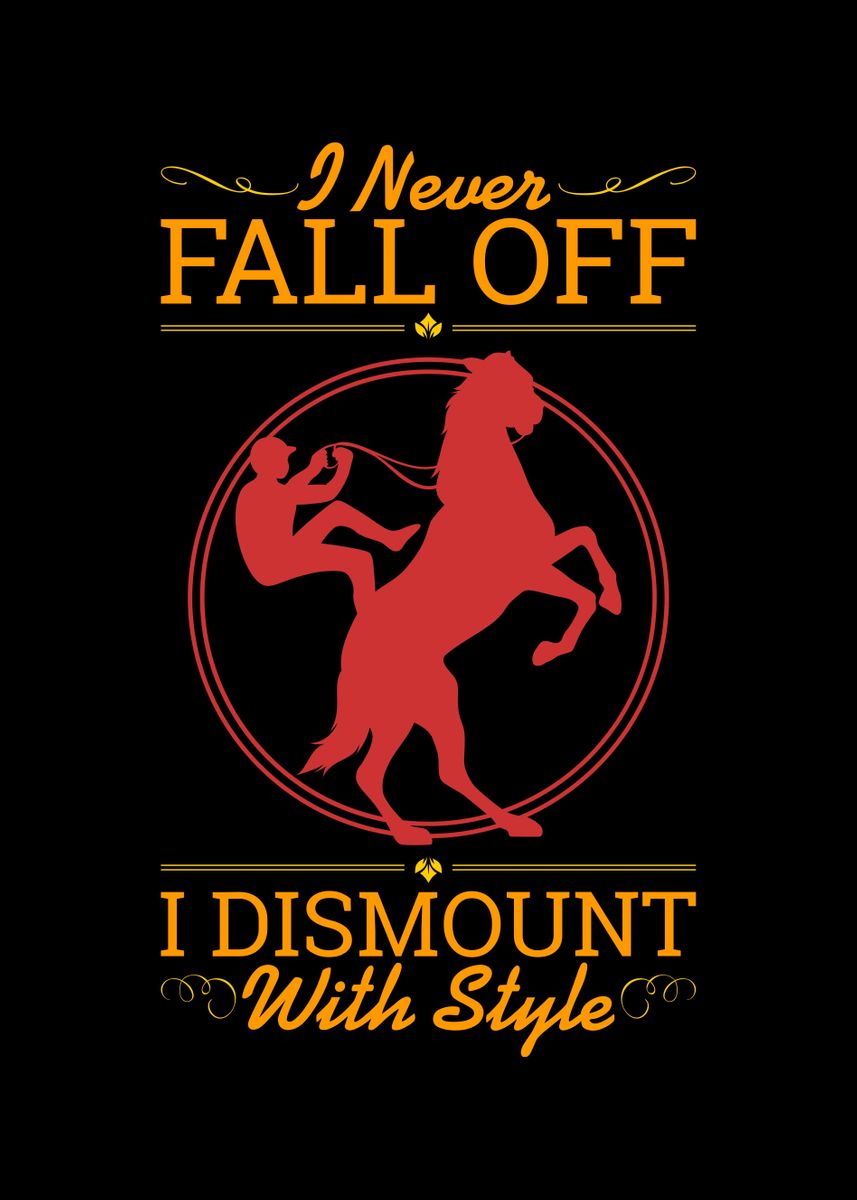 'I Never Fall Off' Poster, picture, metal print, paint by Monster ...