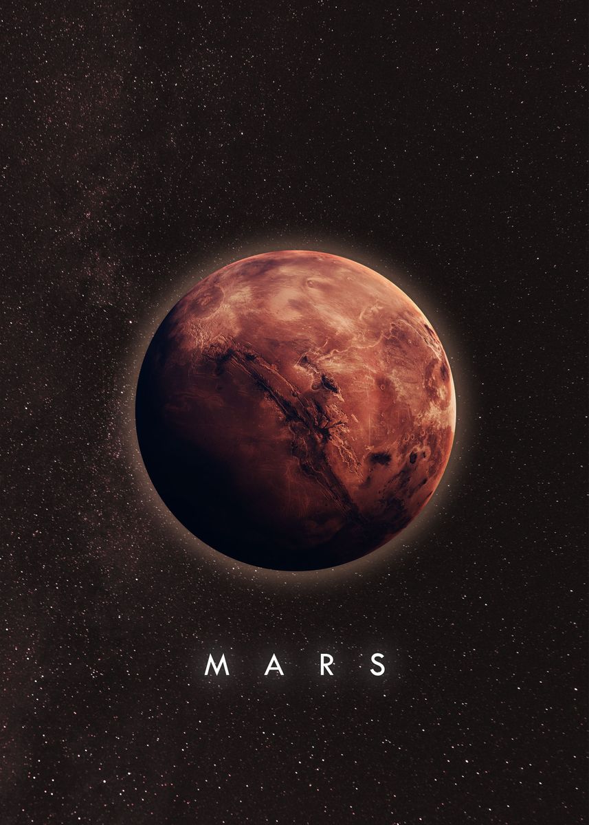 'Planet Mars Astronomy' Poster, picture, metal print, paint by Saphira ...
