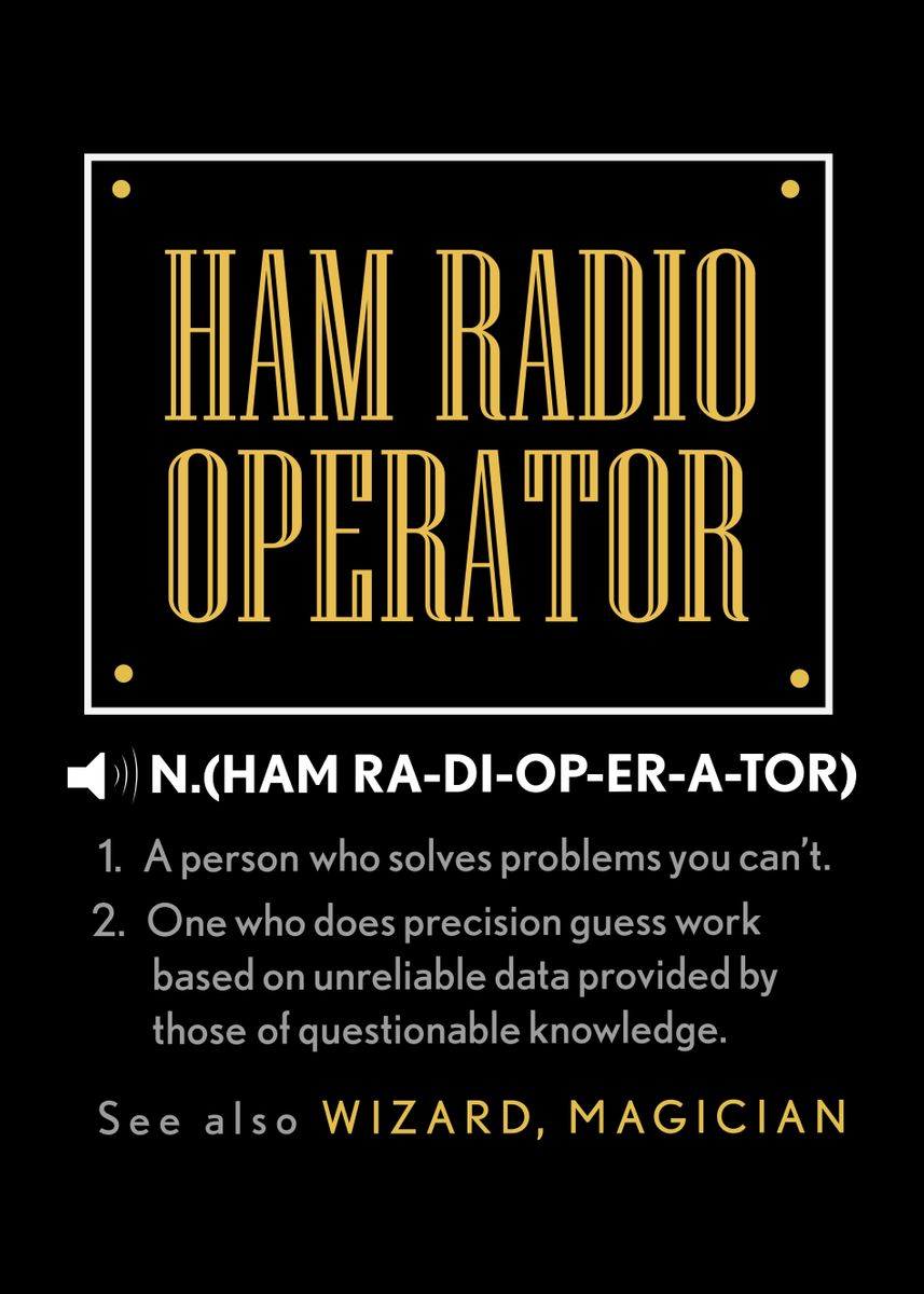 'Ham Radio Operator ' Poster, picture, metal print, paint by Monster ...