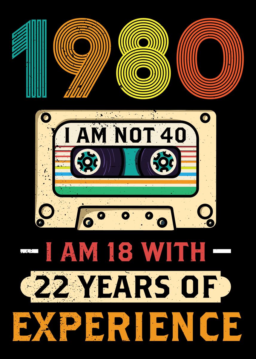 'Vintage October 1980' Poster by Robert | Displate