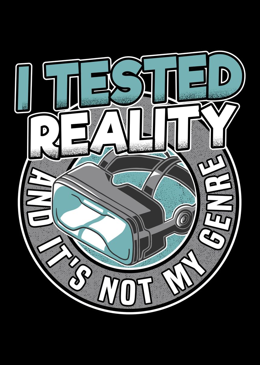 'Virtual Reality Funny' Poster, picture, metal print, paint by dkuehnha ...