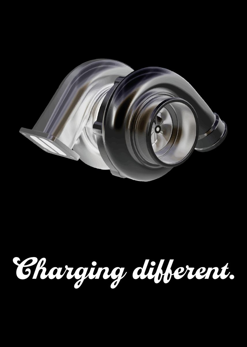 'Turbo Boost turbocharger t' Poster, picture, metal print, paint by ...