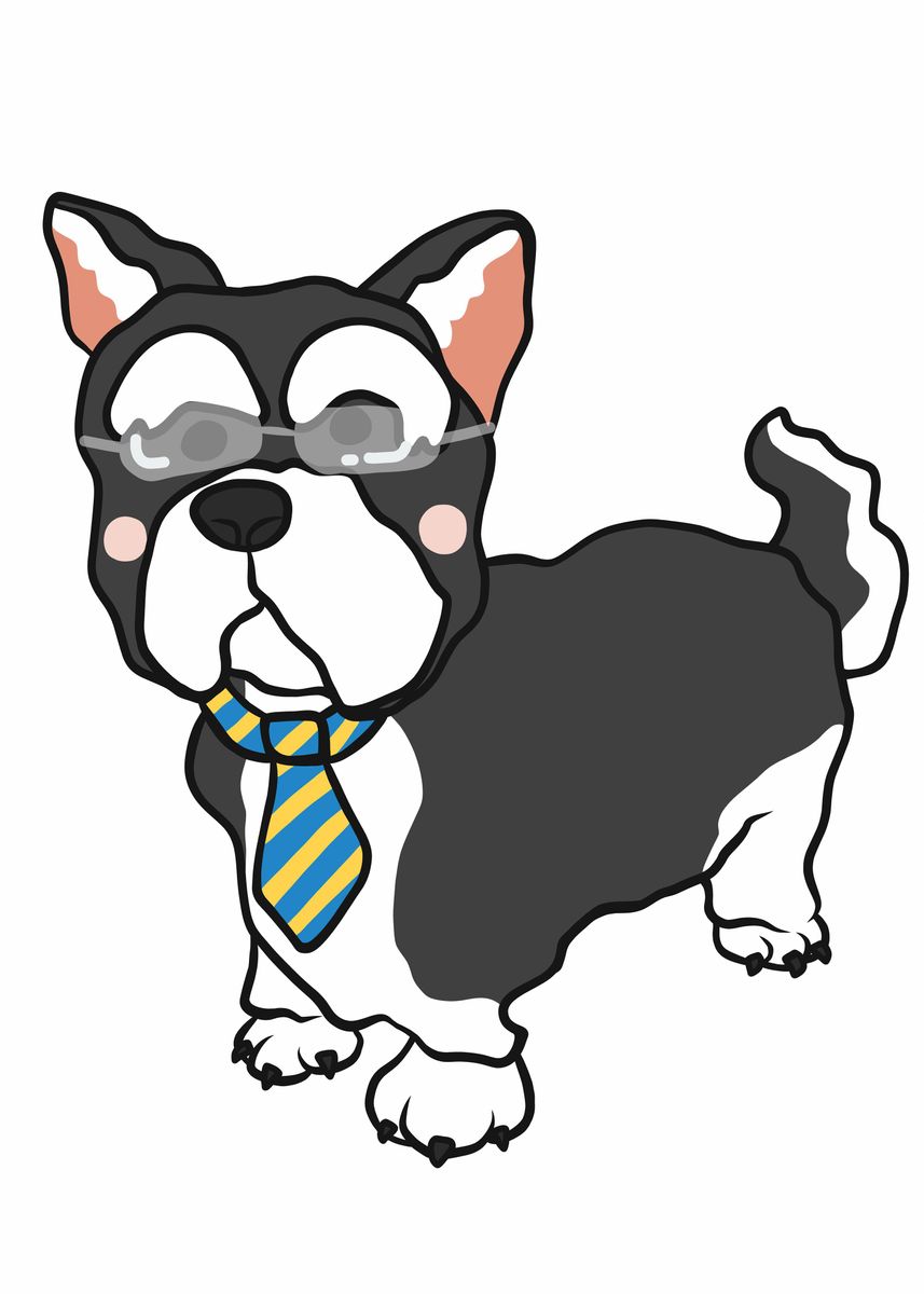 'Gentleman Terrier dog' Poster, picture, metal print, paint by Chantipa ...