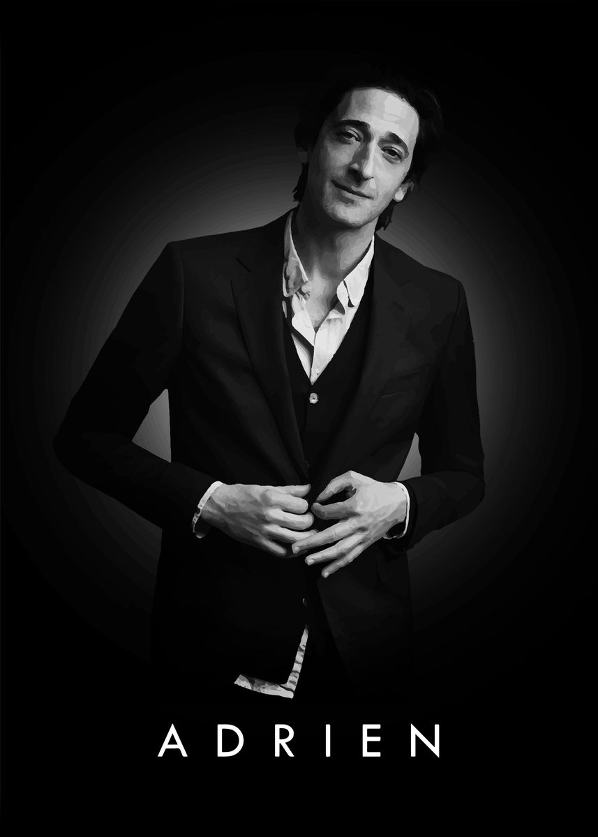 'Adrien Brody' Poster, picture, metal print, paint by Bo Kev | Displate